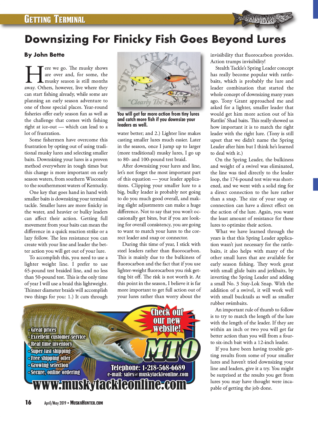 Downsizing For Finicky Fish Goes Beyond Lures - Stealth Tackle